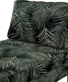 Potah na šezlong IKEA Karlstad samostatný, krátký barva zelená látka sametová, vzorované