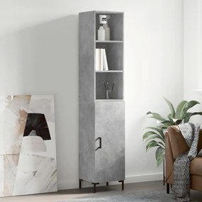 vidaXL Skříň highboard 34,5 x 34 x 180 cm kompozitní dřevo [3189639] Barva: Betonová šedá