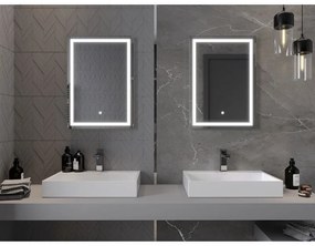 Mexen Miko, LED koupelnové zrcadlo s podsvícením 50 x 70 cm, 6000K, ochrana proti zamlžování, 9819-050-070-611-00