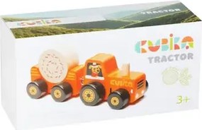CUBIKA 15351 Traktor s vlekem - dřevěná skládačka s magnetem / 3 díly