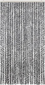 vidaXL Závěs proti hmyzu 100 x 200 cm žinylka [377336] Barva: Světle šedá a bílá