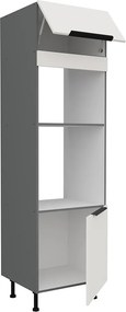 ARIA aw | vysoká skříňka 60 DPM-215 2F na vestavnou troubu a mikrovlnku | 60 cm | ANTI FINGERPRINT povrch | antracit/bílá
