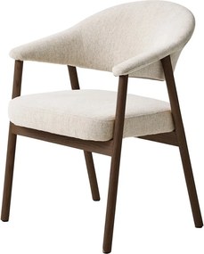 Krémová jídelní křesla v sadě 2 ks s područkami z dubového dřeva Elk – Unique Furniture