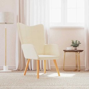 Relaxační křeslo krémové textil 327921