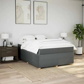 Box spring postel s matrací tmavě šedý 140 x 190 cm textil 3285568