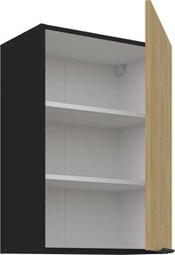CREMONA cc | horní skříňka 50 G-72 1F policová | 50 cm | černá/cremona