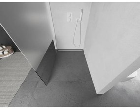Mexen Kioto, Walk-In sprchová zástěna 110 x 200 cm, 8mm čiré sklo/námraza, bílý profil, 800-110-101-20-35