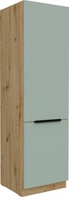 ARIA st | vysoká skříňka 60 DK-210 2F potravinová s policemi | 60 cm | ANTI FINGERPRINT povrch | artisan/aquamarine