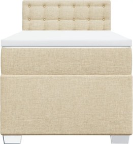 Box spring postel s matrací krémová 80 x 200 cm textil 3288034