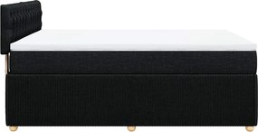Box spring postel s matrací černá 140 x 190 cm textil 3289760