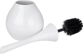 Toaletní kartáč FLAKON WHITE, bílý, keramický, WENKO