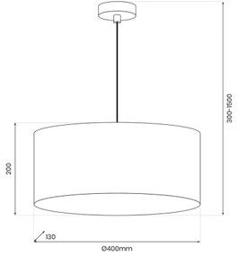 Lustr na lanku BLOSSOM 1xE27/15W/230V zlatá