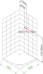 BPS-koupelny Hydromasážní box HYD-Porto 01A 80x80 cm černá/transparent