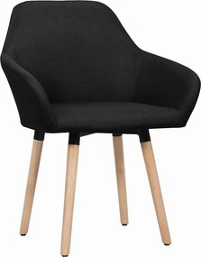 Jídelní židle 2 ks černé textil 283465