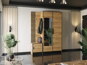 Šatní skříň ROJ 13 - 158x205x39cm dub Craft zlatý