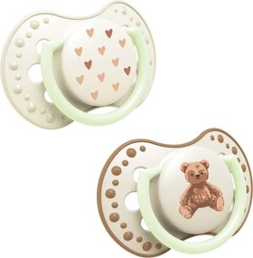 LOVI Dudlík svítící silikonový dynamický TEDDY LOVE 0-6m 2ks
