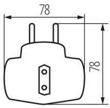 Rozdvojka Kanlux ZARK KRT/2-1 02180 bílá