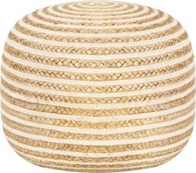 Ručně vyrobený sedací puf 45 x 30 cm juta 248073