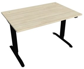 Elektr. nastavitelný stůl 120x80 - HOBIS MOTION MS 2 1200 Dekor stolové desky: akát, Barva kovové podnože: černá