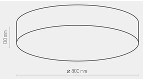 Stropní svítidlo RONDO 6xE27/15W/230V pr. 80 cm černá
