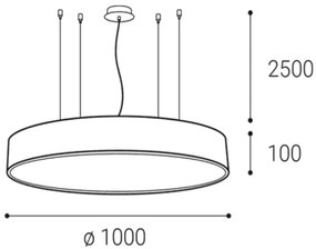 Mono, závěsné led svítidlo Led2 Barva: Černá, Ø - Průměr: 40cm, Varianta svítidla:: 3000/4000k Dali TW