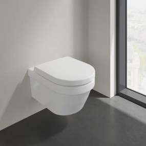 VILLEROY & BOCH Villeroy &amp; Boch ARCHITECTURA - WC mísa bezrámová, 530x370 mm, závěsný model, bílá Alpin CeramicPlus 5684R0R1