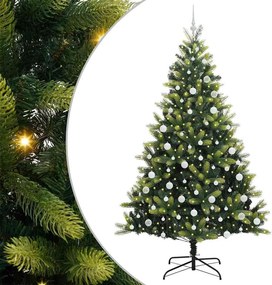Umělý skládací vánoční stromeček 300 LED Zelená 210 cm PVC a PE 3396003