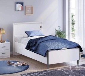 Čilek Studentská postel s úložným prostorem vyklápěcí s čelem 100x200 cm White