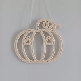 ECOprint ozdoba dýně 30 cm bílá, 3D tisk, plast, venkovní
