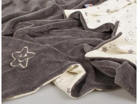 Kaarsgaren Dětská deka Wellsoft bio-bavlna 100 x 70 cm Šedá/hvězdičky