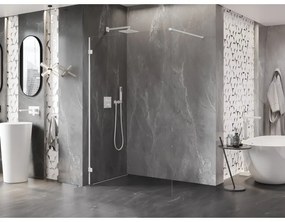 Mexen Lunar sprchová stěna levá 110 x 200 cm, 8mm čiré sklo, bílá, 830-110-000-20-00-L