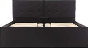 Rám postele s úložným prostorem černý umělá kůže 120x200 cm 285512