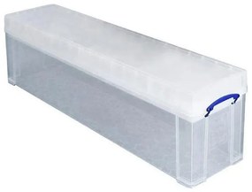 Plastový úložný REALLY USEFUL box transparentní 77l s víkem