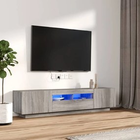 2dílný set TV skříněk s LED světly šedý sonoma kompozitní dřevo 3120168
