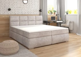 Postel boxspring York Megakomfort 180x200 s úložným prostorem béžová