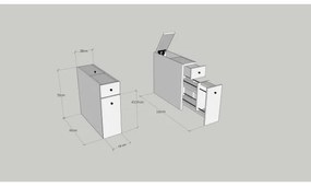 Koupelnová skříňka MELODY dekor mramor béžová