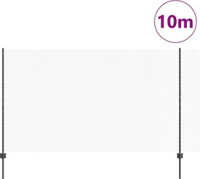 Hexagonální plot s podpěrou 10 x 1,4 m Ocel potažená PVC Šedá 3336829