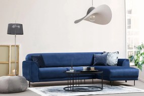 Designová sedačka Haylia 287 cm modrá - pravá