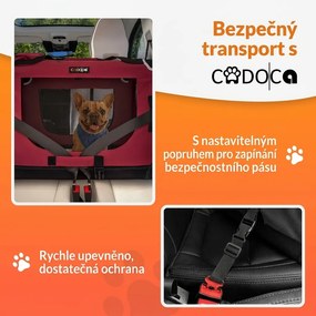 Skládací cestovní box pro psy XXL, červený 109443