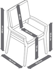 Tchibo - Stohovatelná zahradní židle z teakového dřeva - barva: béžová
