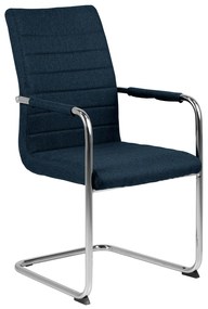 Moderní židle s područkami Chromované nohy Granátová ELTER