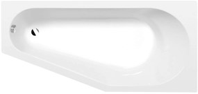 Polysan - Asymetrická vana Tigra R, 150x75 cm, Heavy Shell, bílá 72933