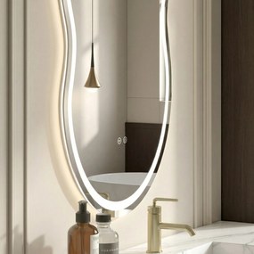 Tutumi Zrcadlo 80x55 cm s vyhříváním a regulovatelným LED osvětlením HOM-01515