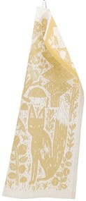 Lněná utěrka Metsikkö 46x70, zlato-bílá