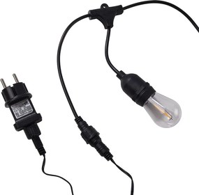 BULB LIGHTS Venkovní světelný řetěz s 10 žárovkami a zástrčkou