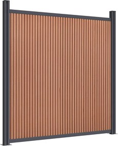 Plotový dílec hnědý 872 x 186 cm WPC 3282802