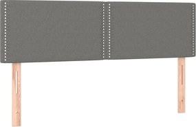 Box spring postel s matrací tmavě šedá 140x200 cm textil 3139978