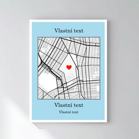 Personalizovaný magický fotoobraz v rámu - 30x40 - mapa