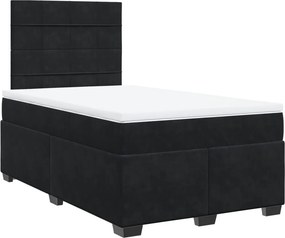Box spring postel s matrací černá 120 x 190 cm samet 3290860