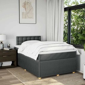 Box spring postel s matrací tmavě šedá 120x200 cm textil 3289738